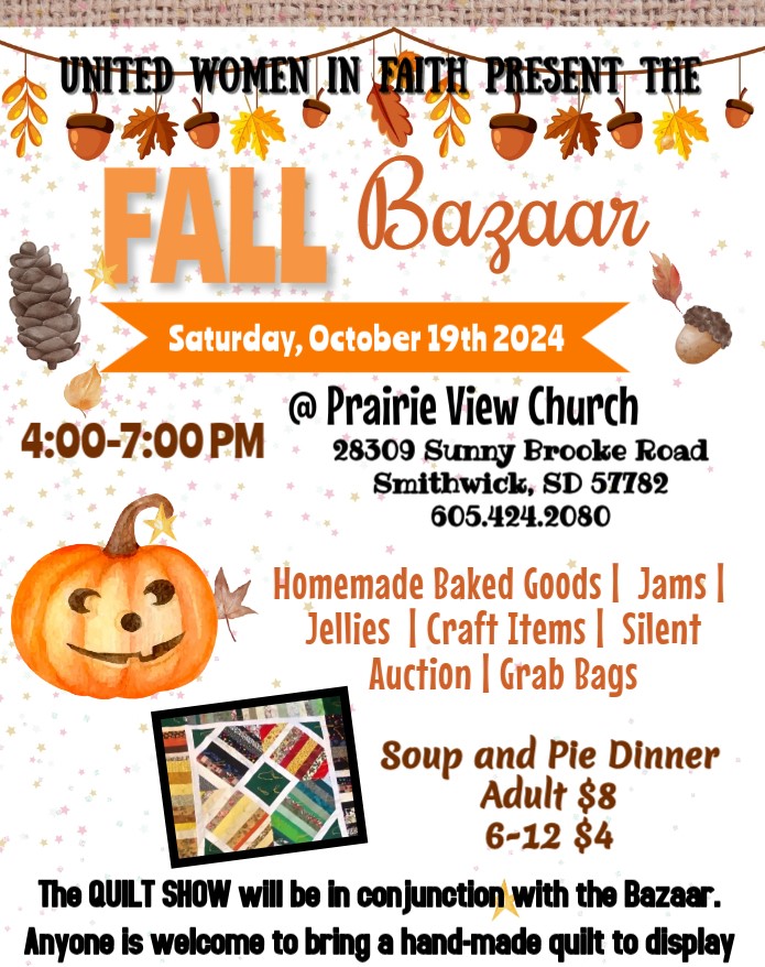 Fall Bazaar – Prairie View United Methodist Church